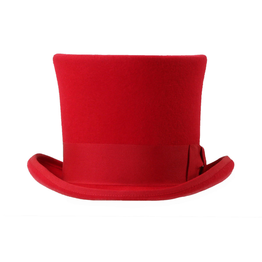 Men's Red Top Hat | Mad Hatter Hat | Steampunk Hat | FERRECCI ...